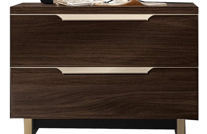 Smart Nightstand Walnut | Paramus Mega Furniture