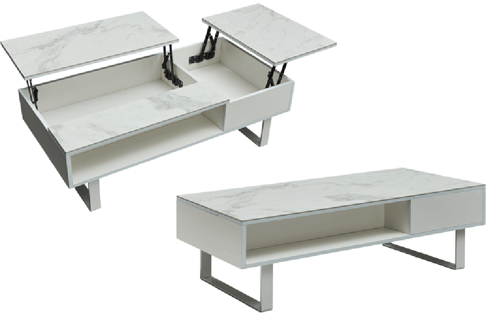 1388 Coffee Table w/ storage White | Paramus Mega Furniture