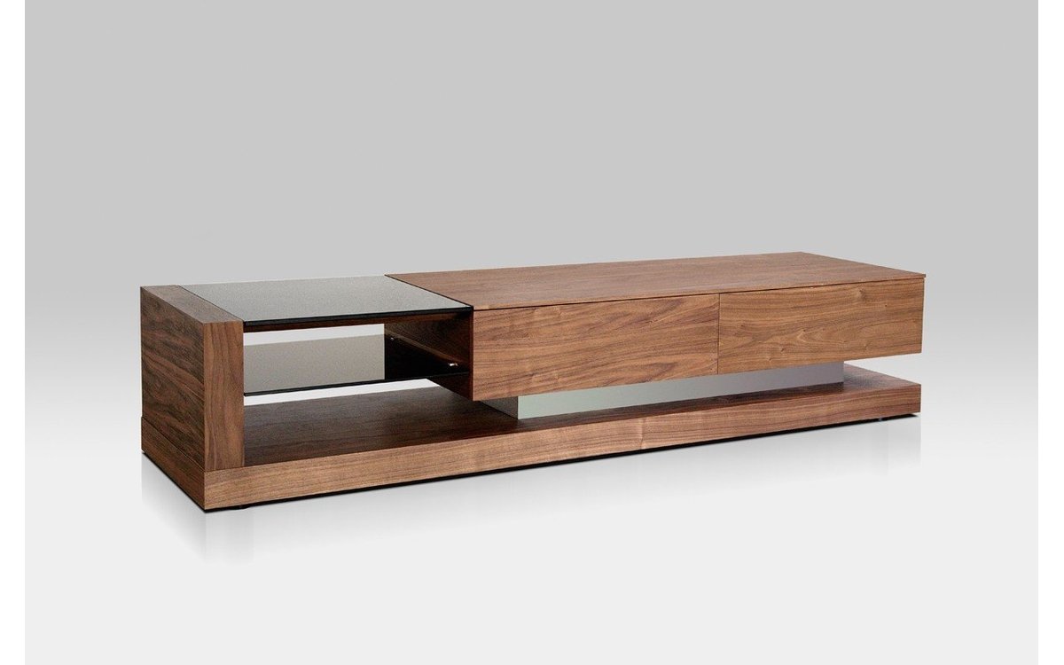 Modrest Mali Modern Walnut TV Stand | Paramus Mega Furniture